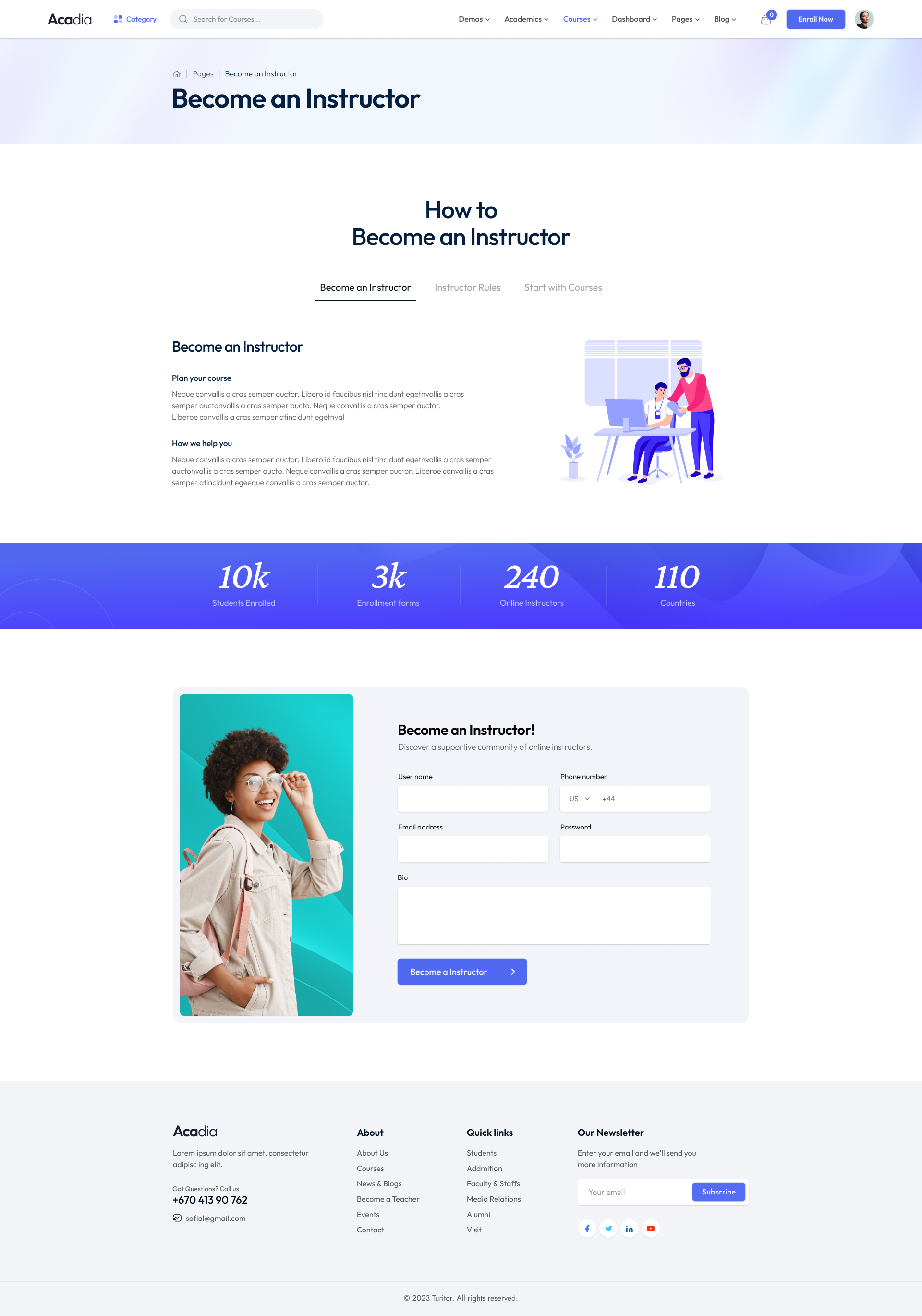 Acadia - University & Online Course Figma Template by AQLOVA | ThemeForest